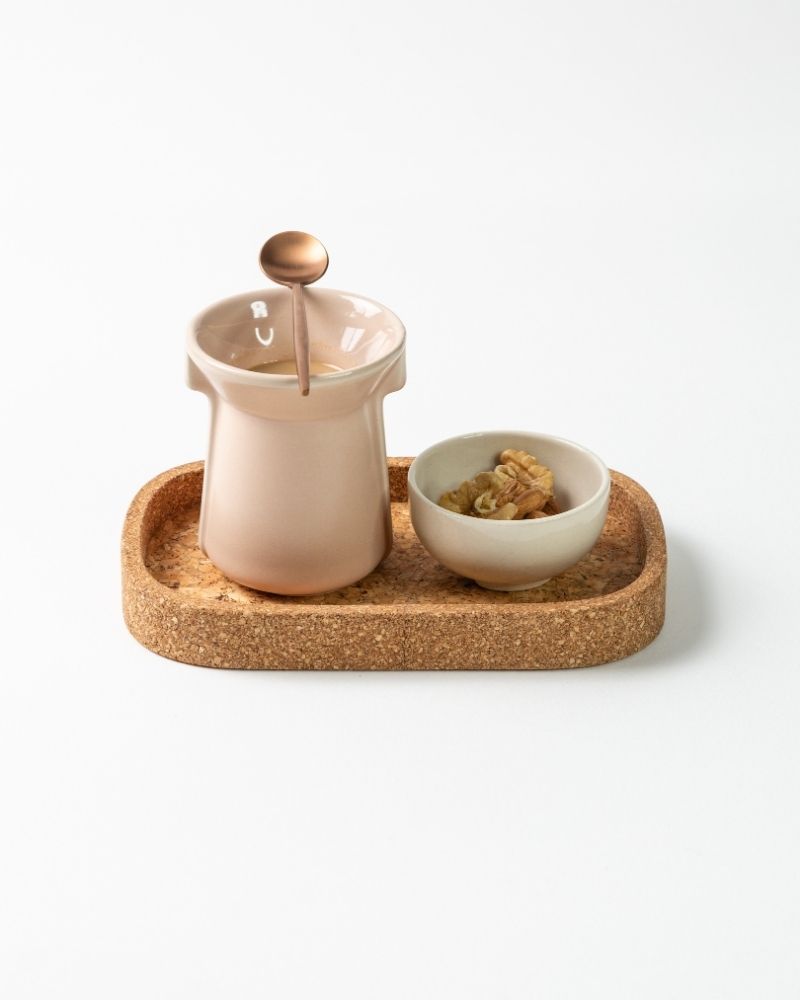 Crunchy Coffee 4 Piece Breakfast Set (Serves 2) - Stoneware Ceramic ...