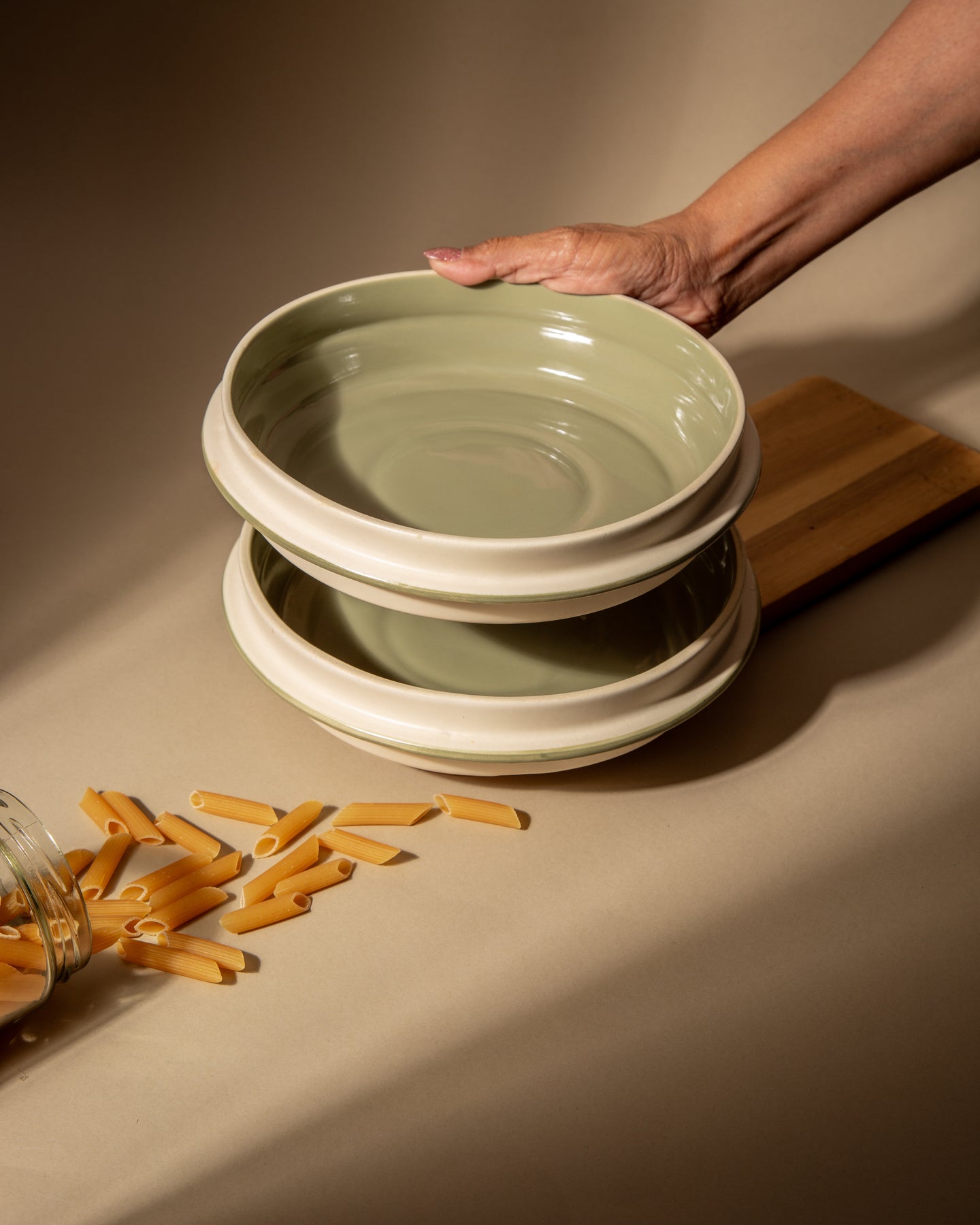 Orbit Pasta Bowl Sage Green | Ware Innovations | Buy Now