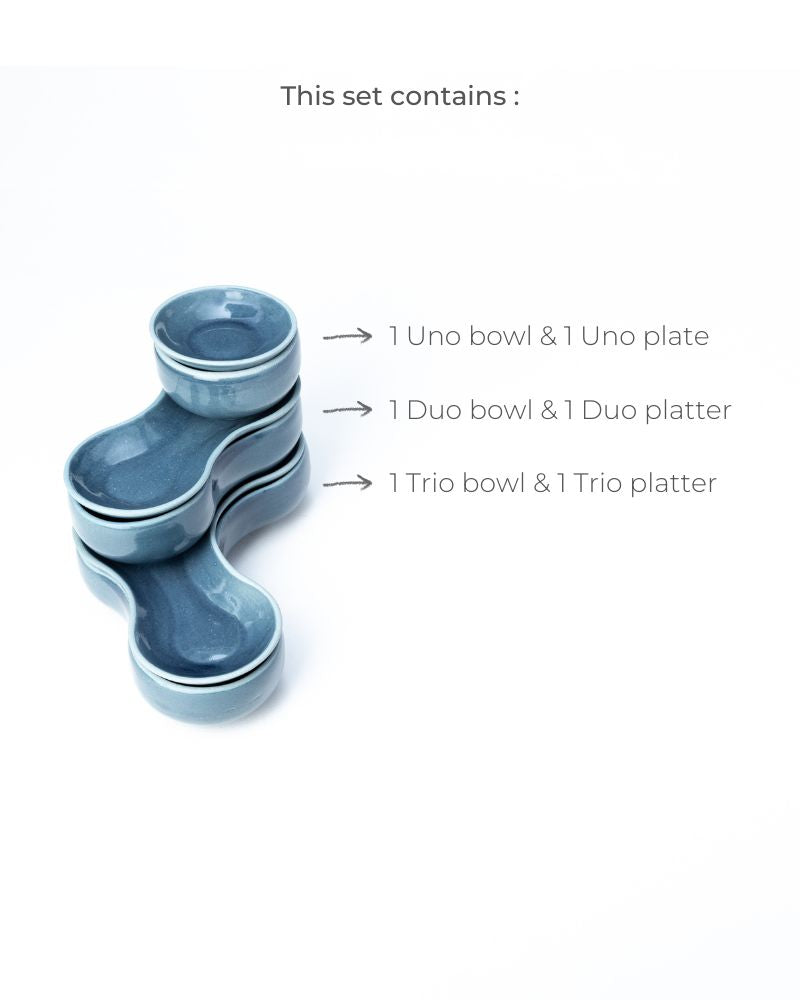 Pivot Serveware Set Midnight Blue | Visit Ware Innovations