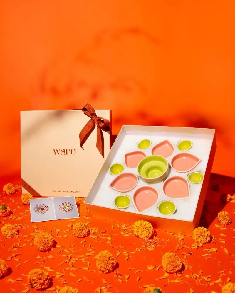 Rangoli Table Setting Pink - Ware Innovations | Buy Now